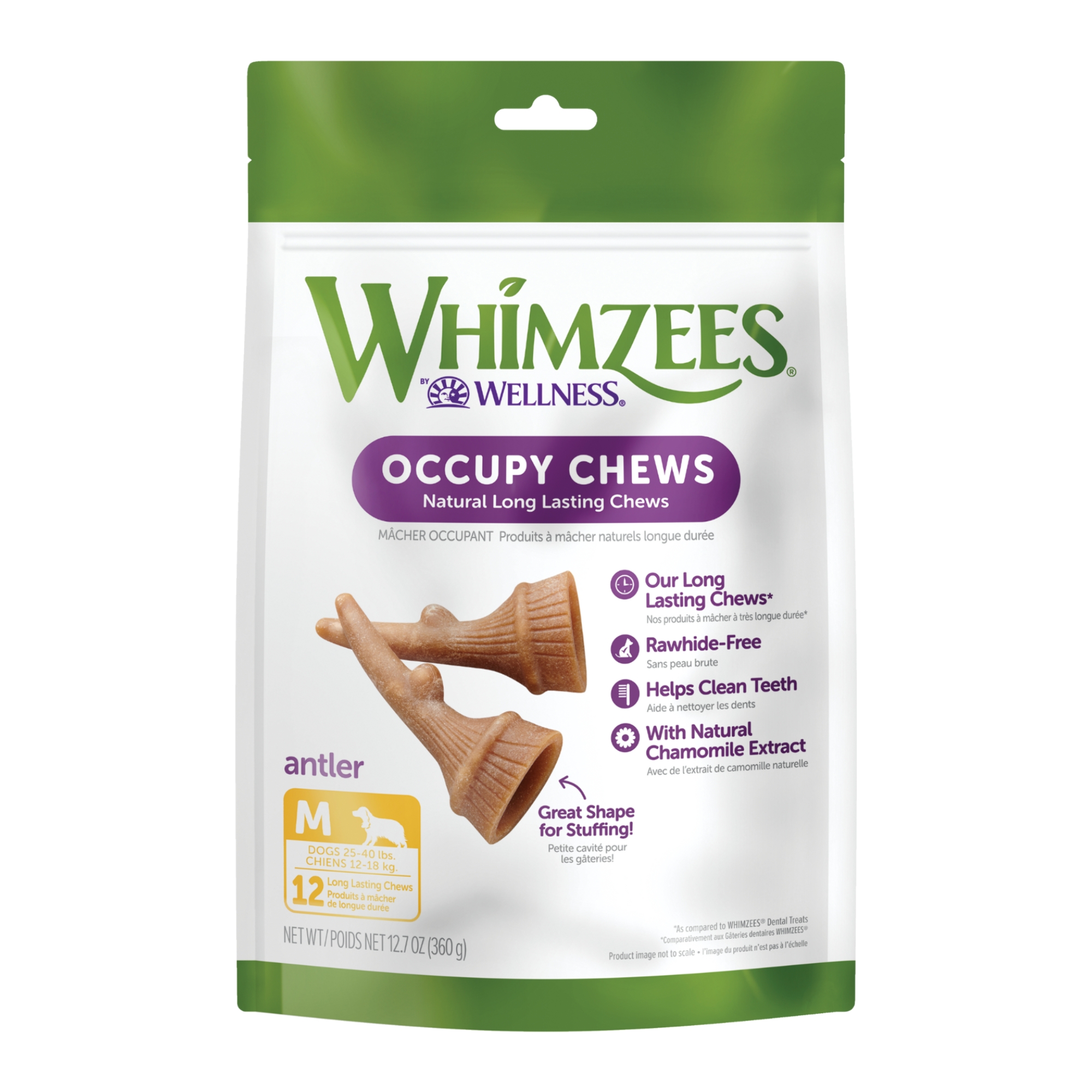 WHIMZEES All Natural Daily Dental Chews – Antler Shape